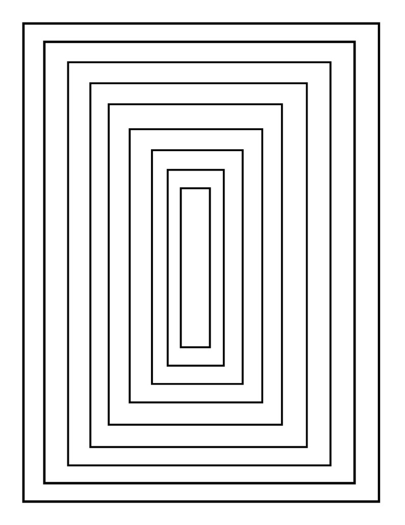 Geometric (rectangle) Coloring Page - Etsy