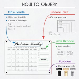 Weekly Wall Planner | Family Calendar Dry Erase Board | Dry Erase ...