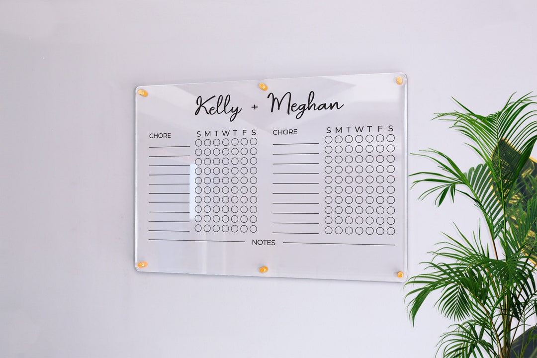 Chore Chart for Kids | Chore Board | Dry Erase Responsibility Chart ...