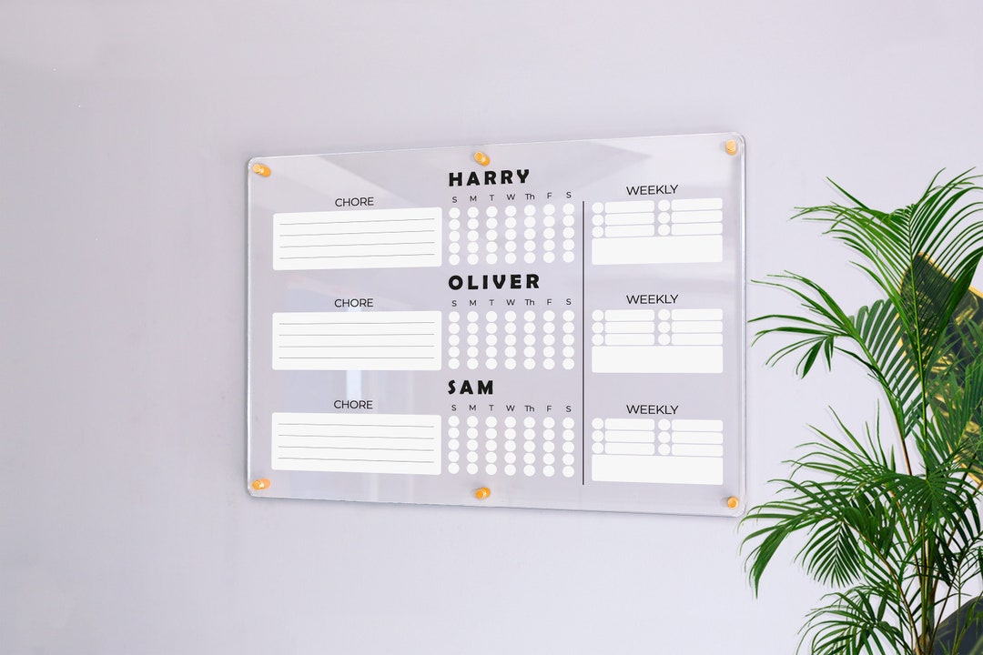 Chore Chart for Kids Chore Board Dry Erase Responsibility Chart Memo ...