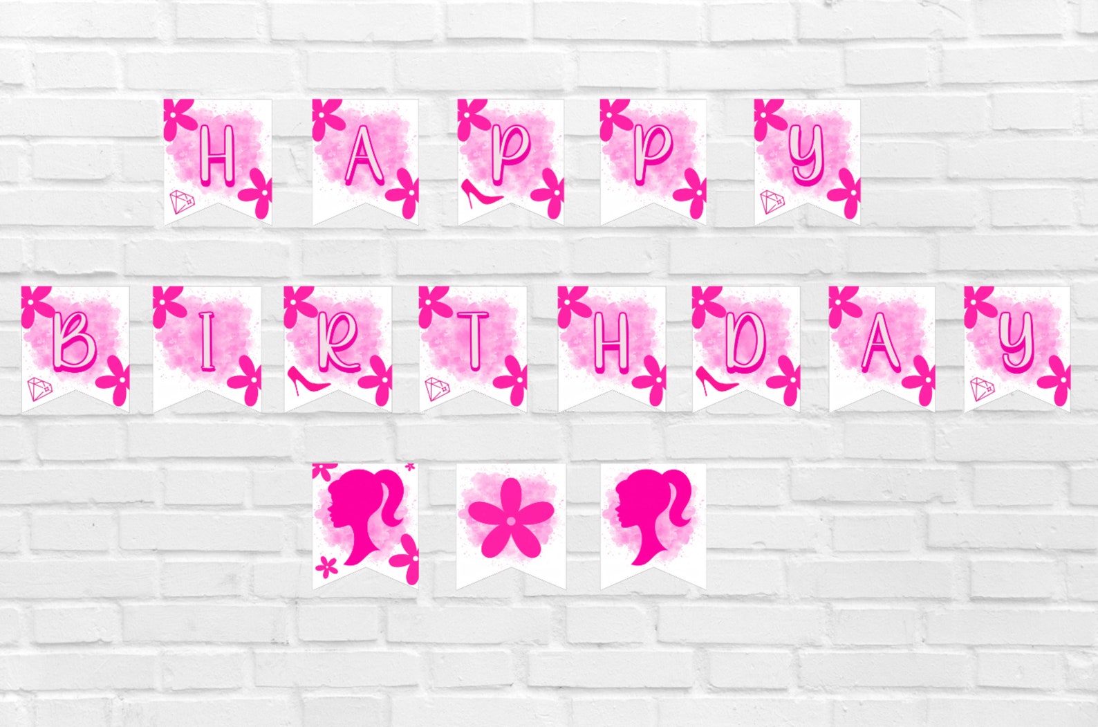 Printable PDF Banner, DIY Printable Banner, Birthday Banner Printable ...