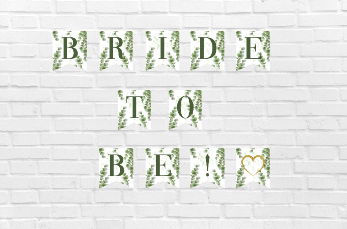 Printable Bride to Be Banner, Printable PDF Banner, DIY Printable ...