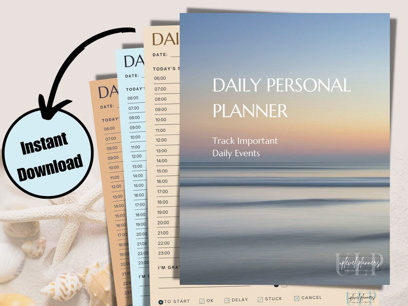 Digital Daily Planner Template - Etsy