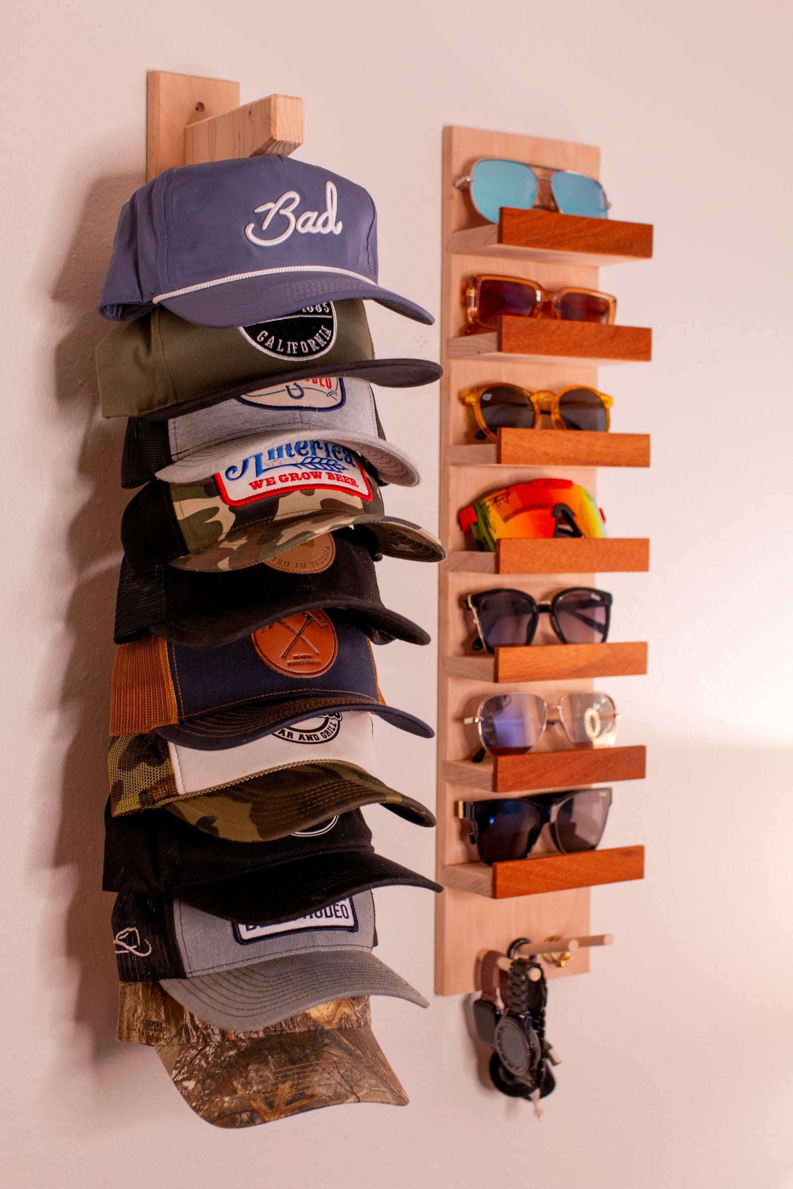 Hat Rack / Wall Mounted Hat Rack / Hat Display Rack / Hat Holder / Hat ...