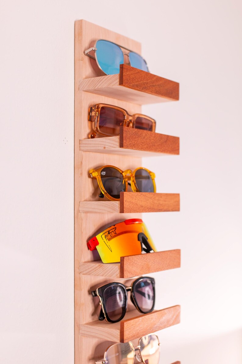 Wall-mounted Sunglass Rack Sunglass Display Rack Glasses Rack Beech ...
