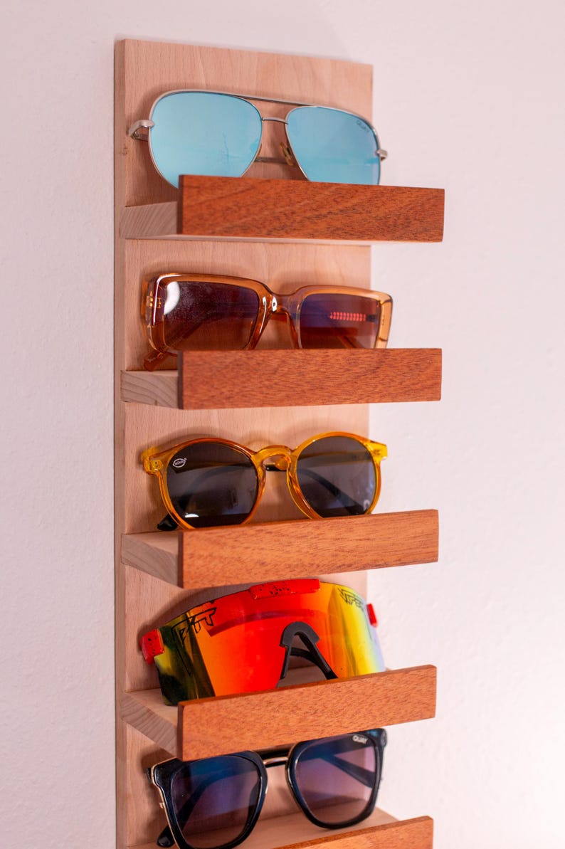 Wall-mounted Hat & Sunglass Rack Combo Complete Accessory Racks Set 10 ...