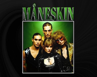 Maneskin PNG, Rock Band PNG, Vintage Maneskin Rush, Maneskin World Tour ...