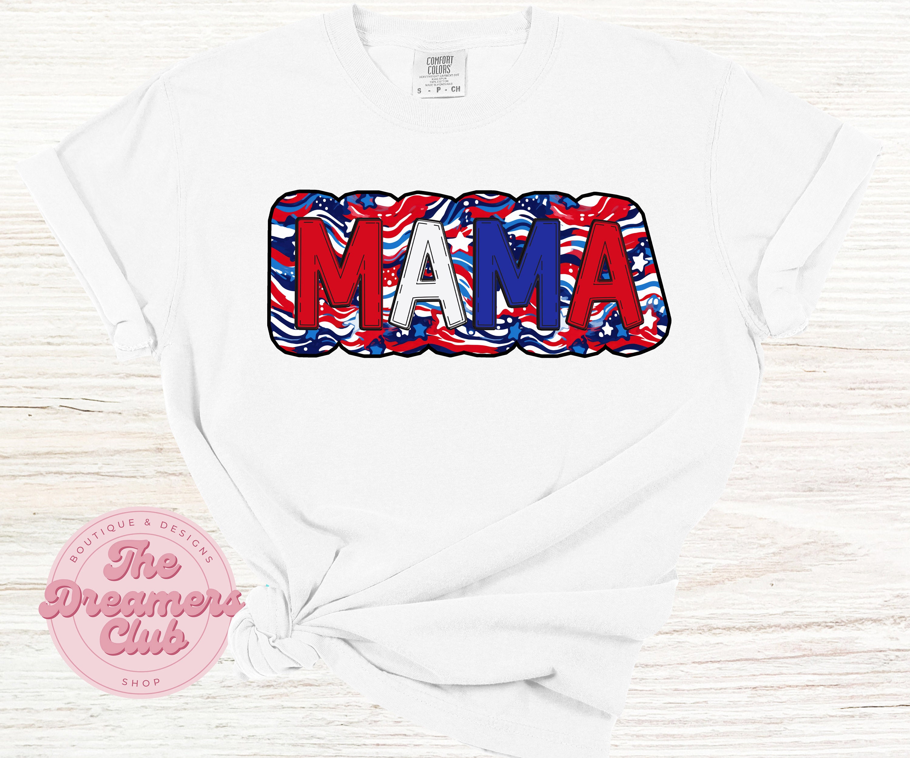 MAMA PNG, Patriotic, Red White & Blue, Scribble Doodle, Digital File ...