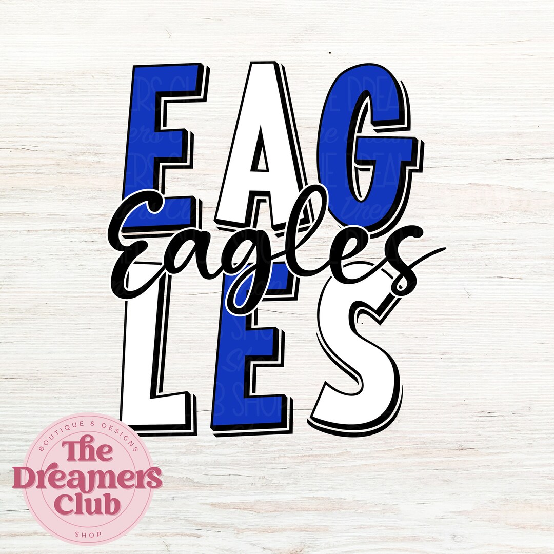 Eagles PNG, Mascot PNG, Popping Bright. Blue & White , Scribble Doodle ...