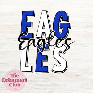 Eagles PNG, Mascot PNG, Popping Bright. Blue & White , Scribble Doodle ...