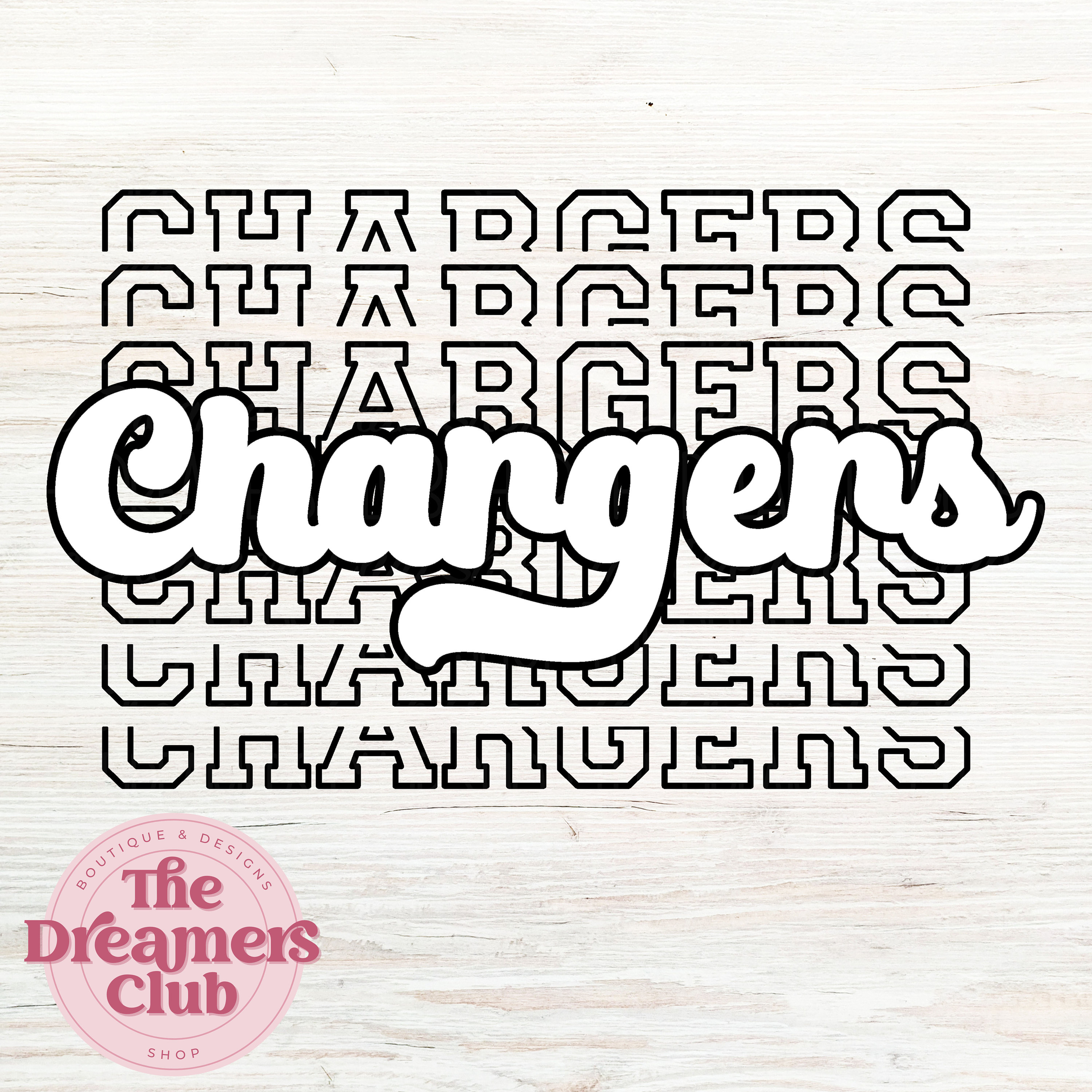 Chargers Stacked PNG, Mascot Png,bright , Black, Digital File, Retro ...