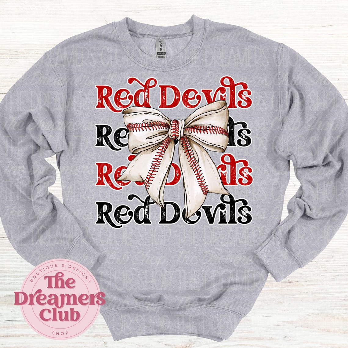 Red Devils Retro Baseball Bow Png, Coquette Bow Png,baseball Shirt Png ...