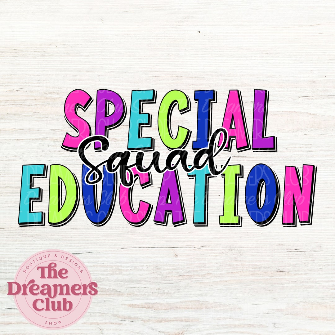 Special Education Squad PNG, Popping Bright , Scribble Doodle, Digital ...