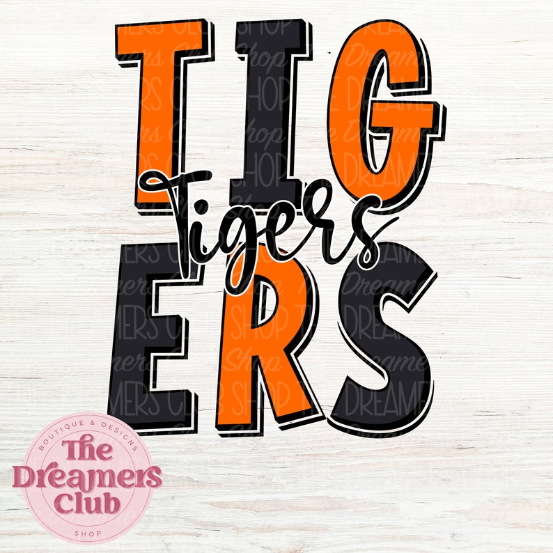 Tigers PNG, Mascot PNG, Popping Bright , Orange & Black, Scribble ...