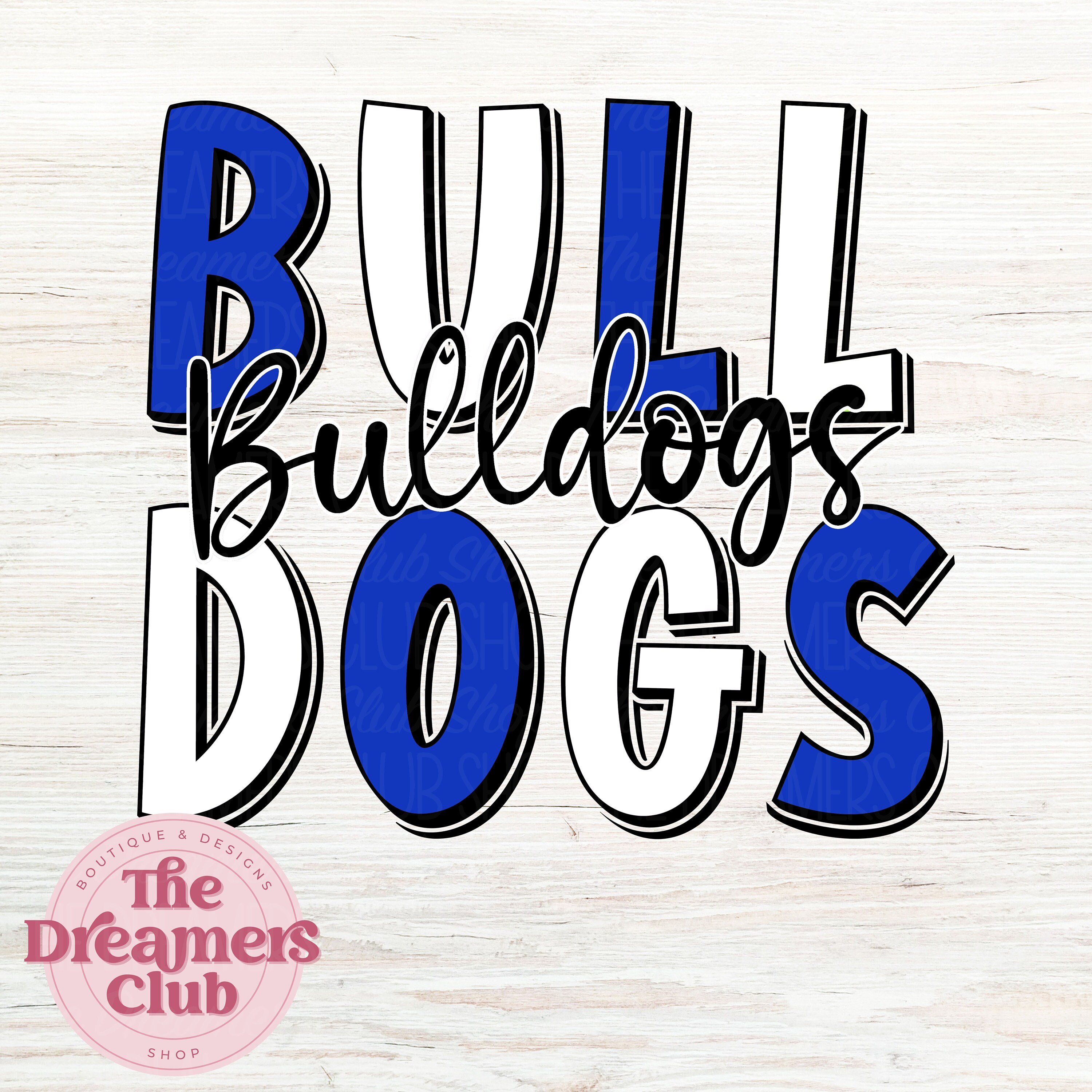 Bulldogs PNG, Mascot PNG, Popping Bright , Blue & White, Scribble ...
