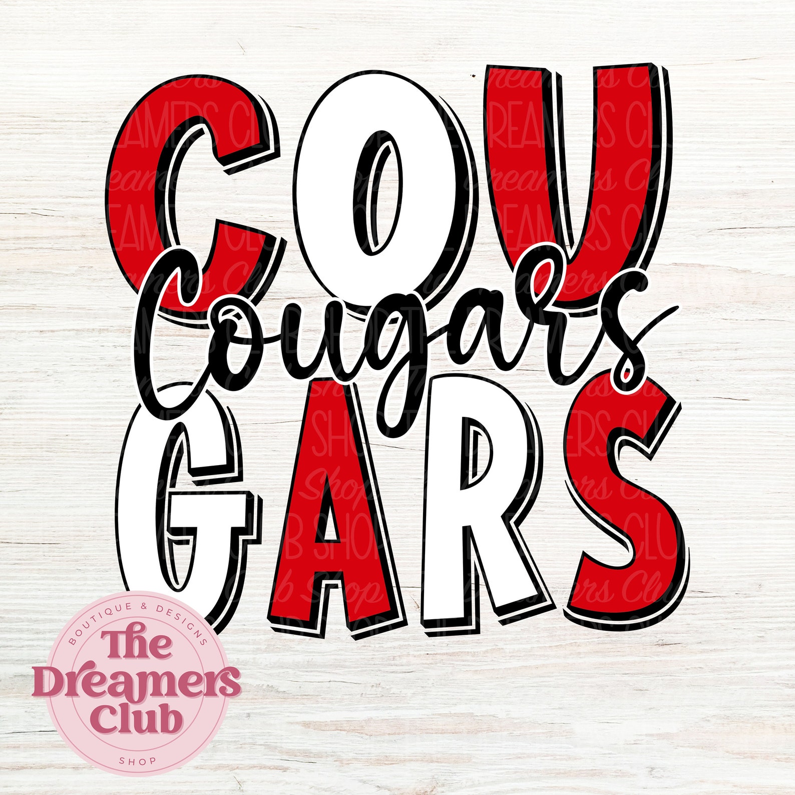 Cougars PNG, Mascot PNG, Popping, Bright, Red White, Scribble Doodle ...