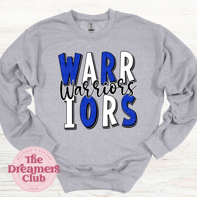 Warriors PNG, Mascot PNG, Popping Bright , Blue, White, Scribble Doodle ...