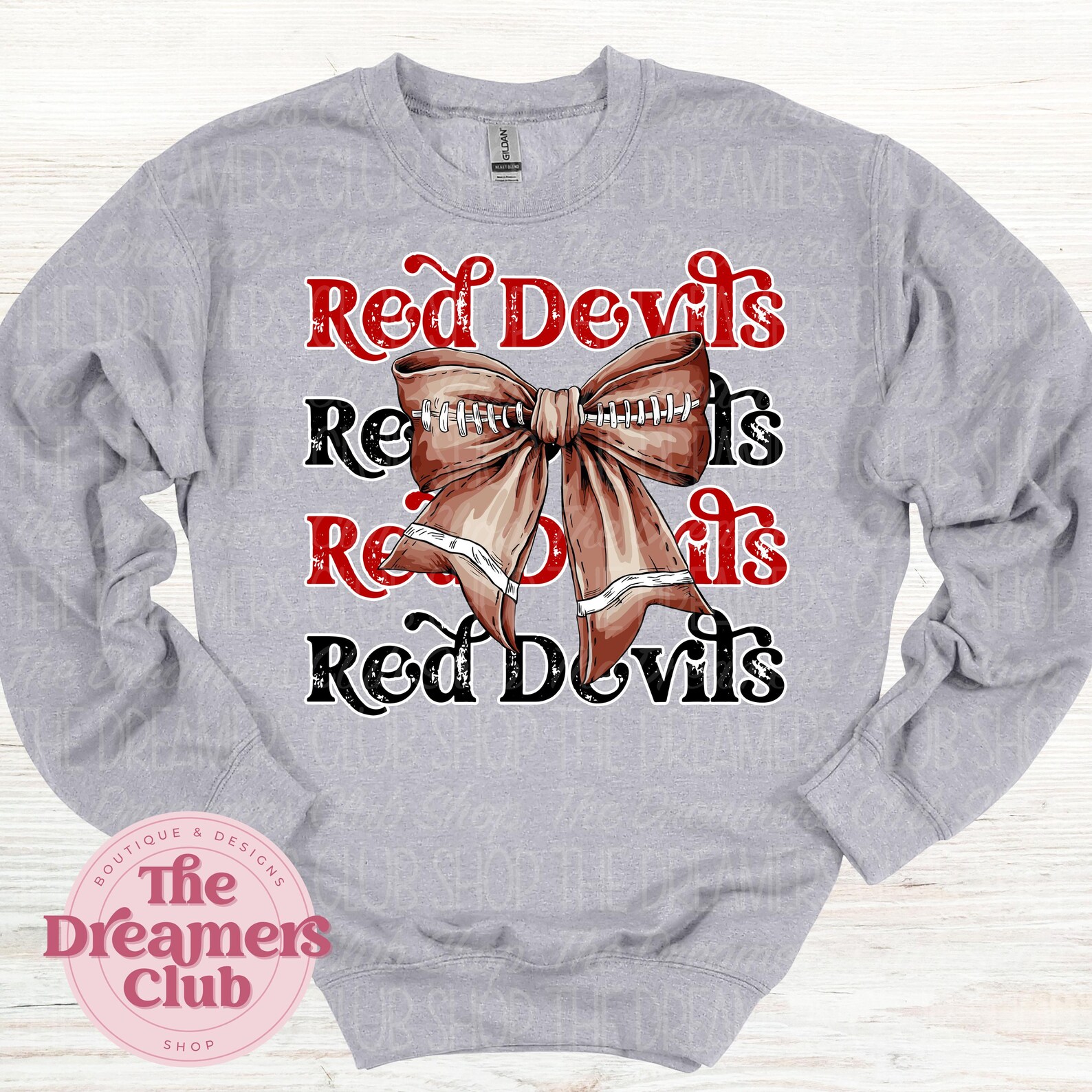 Red Devils Retro Football Bow Png, Coquette Bow Png,football Shirt Png ...