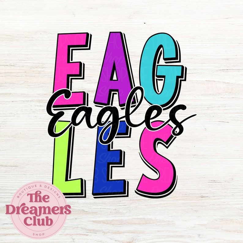 Eagles PNG, Mascot PNG, Popping Bright , Scribble Doodle, Digital File ...