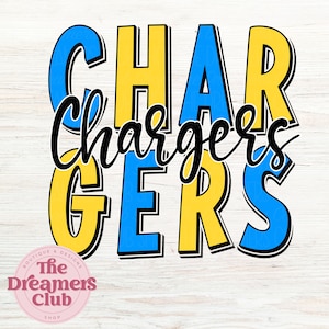 Chargers PNG, Mascot PNG, Popping, Blue & Yellow, Scribble Doodle ...