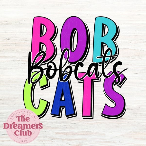 Bobcats Bright Letters - Etsy