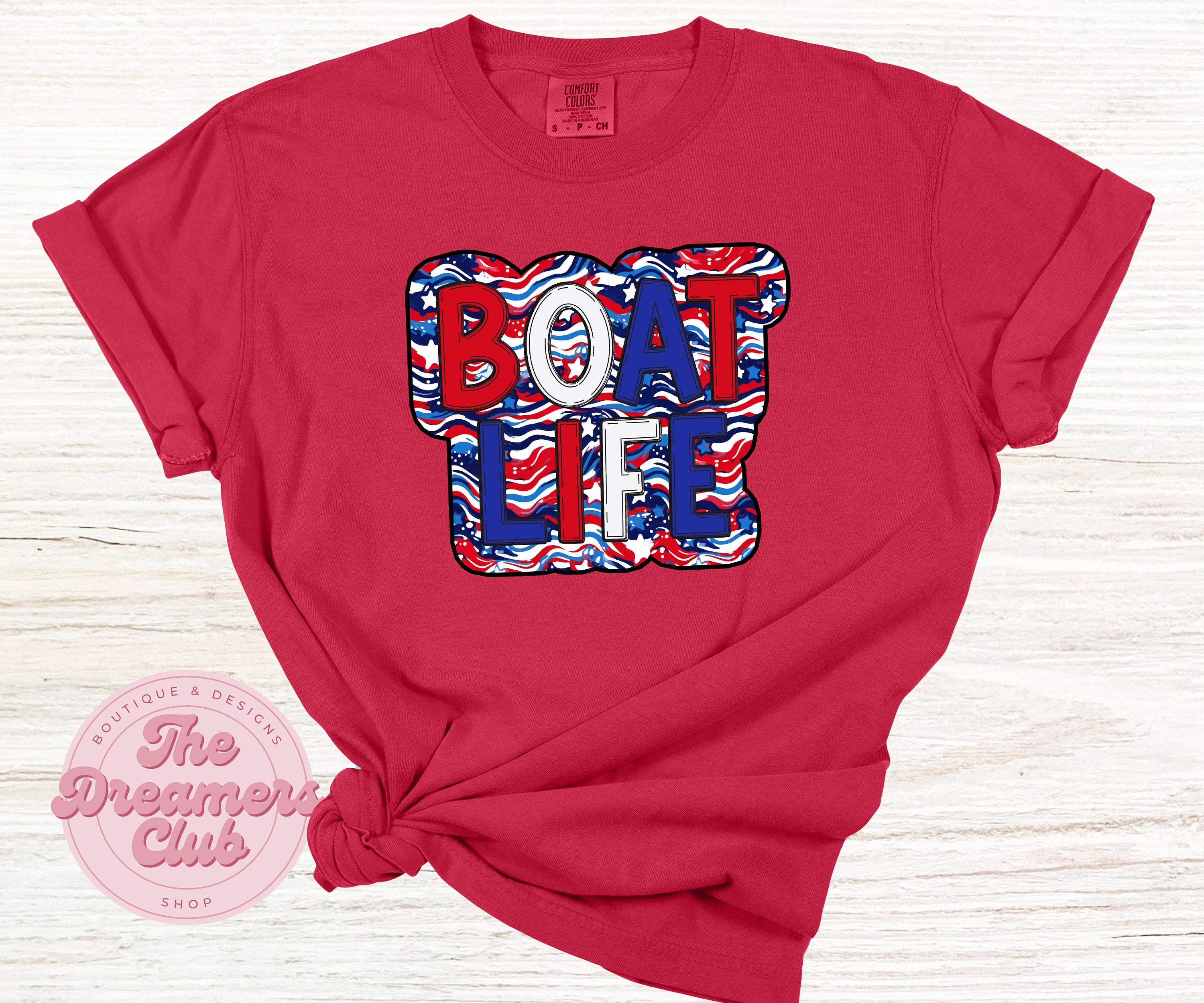 Boat Life PNG, Patriotic, Red White & Blue, Scribble Doodle, Digital ...