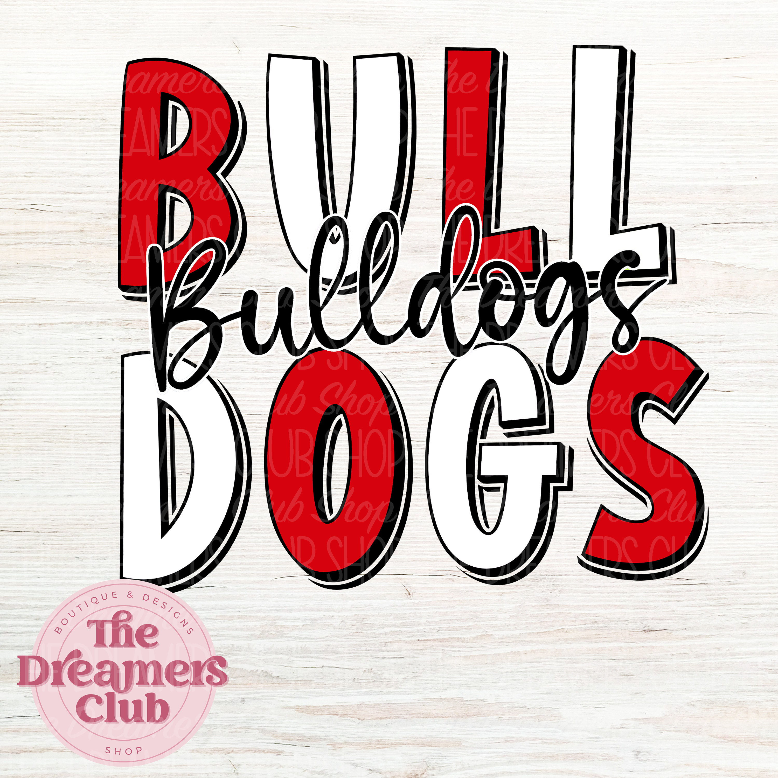 Bulldogs PNG, Mascot PNG, Popping Bright , Red & White, Scribble Doodle ...