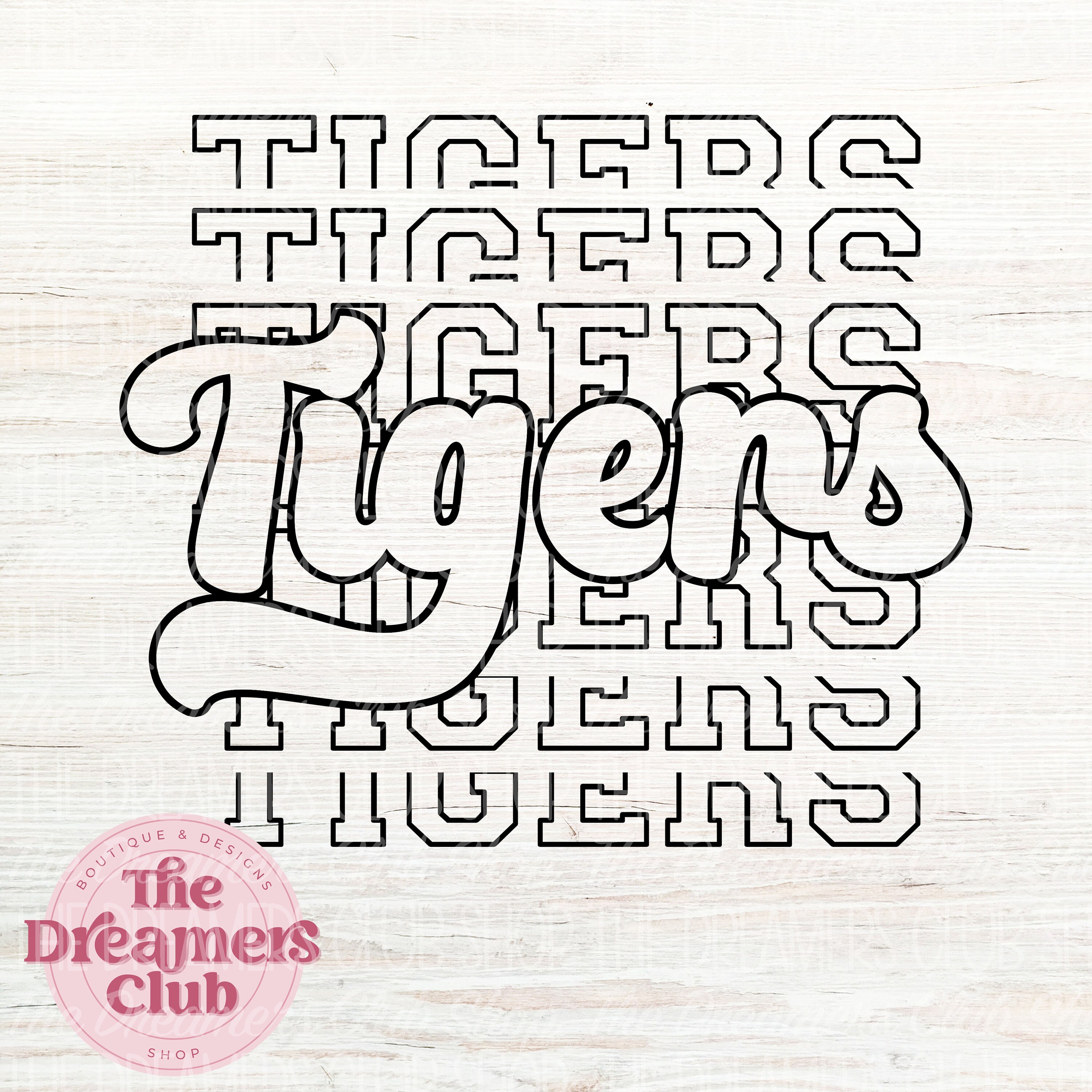Tigers Stacked PNG, Mascot PNG, Popping Bright , Orange & Black ...