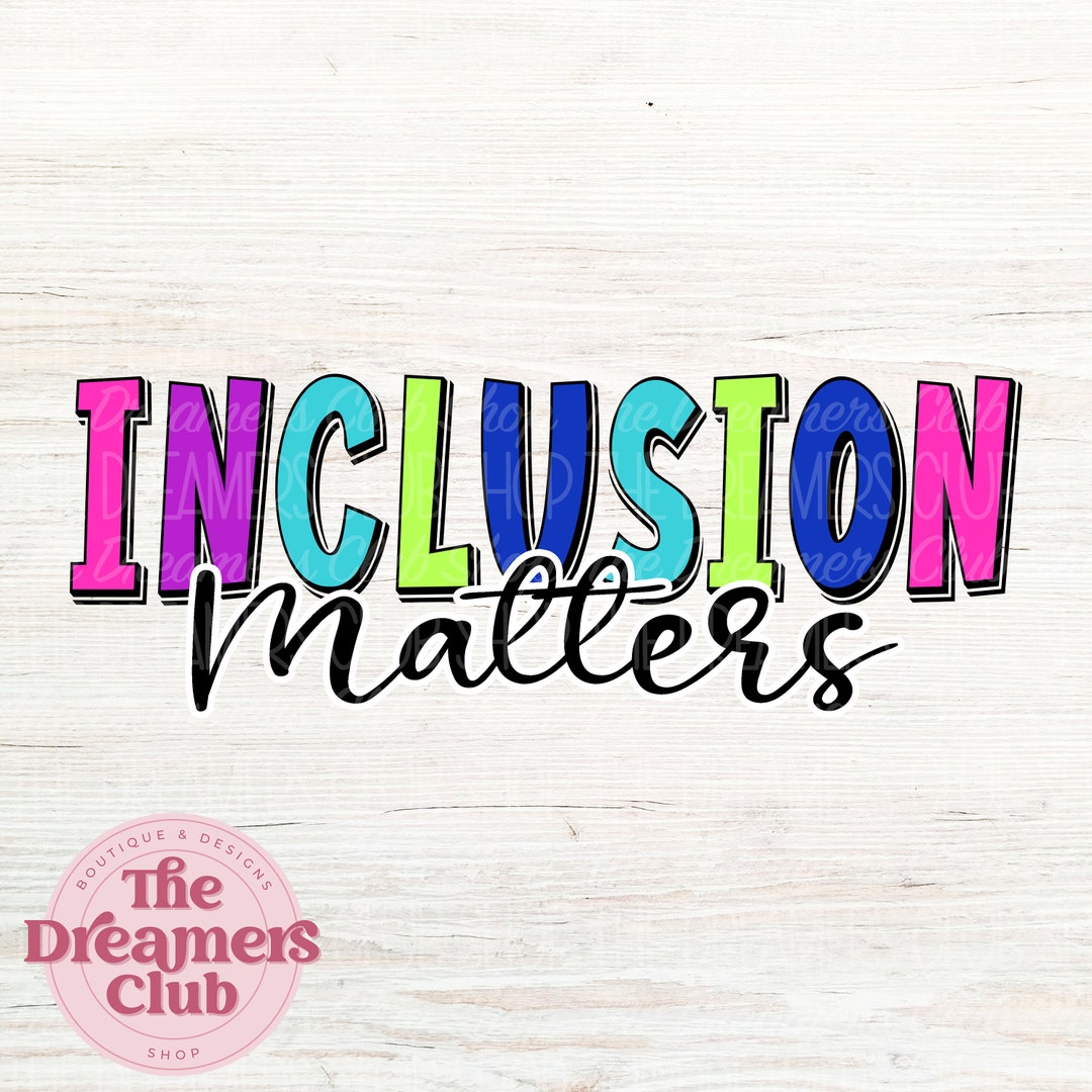 Inclusion Matters PNG, Popping Bright , Scribble Doodle, Digital File ...