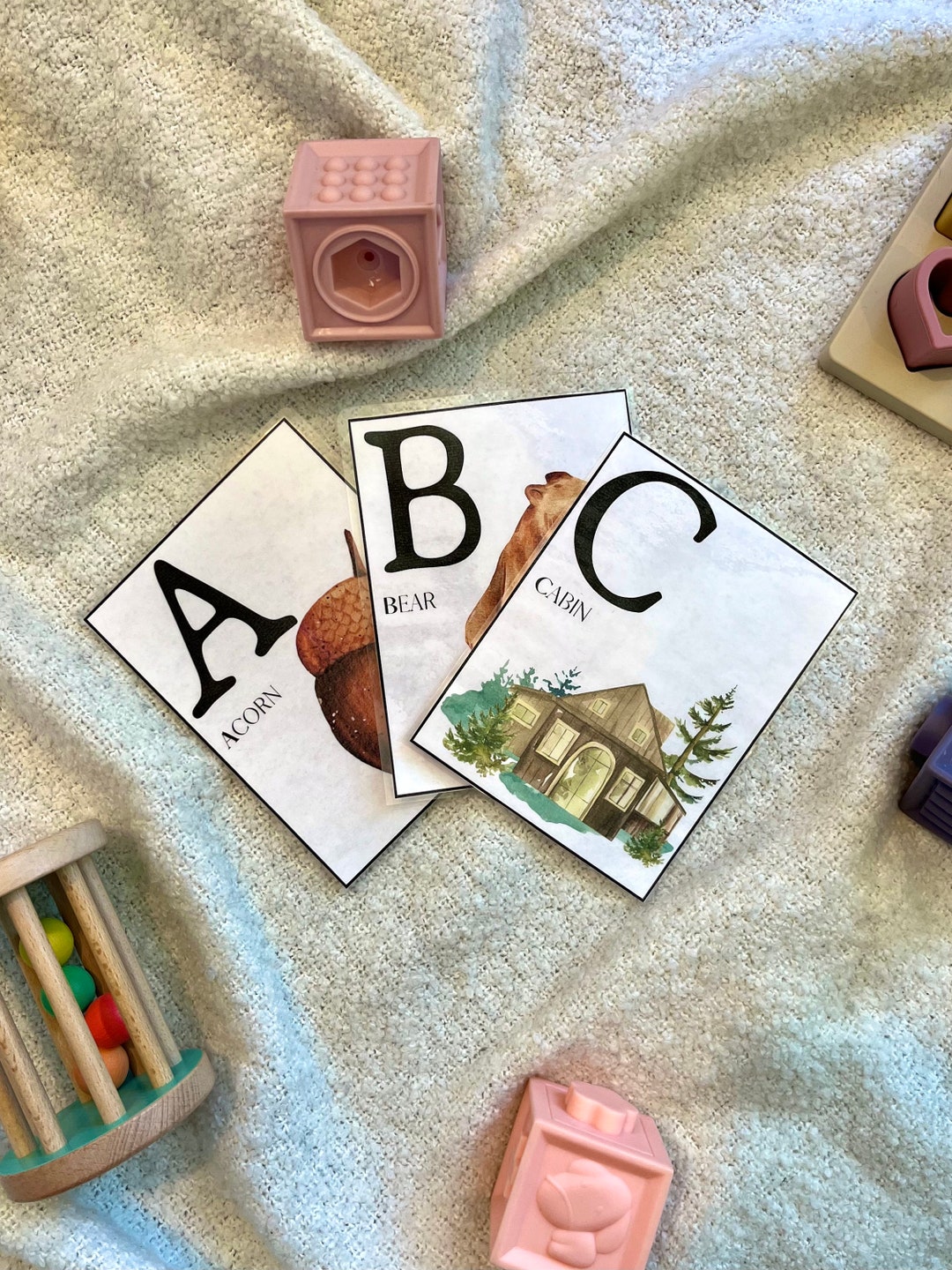 Woodland Alphabet Cards 4.5 by 6 Inch Printables - Etsy