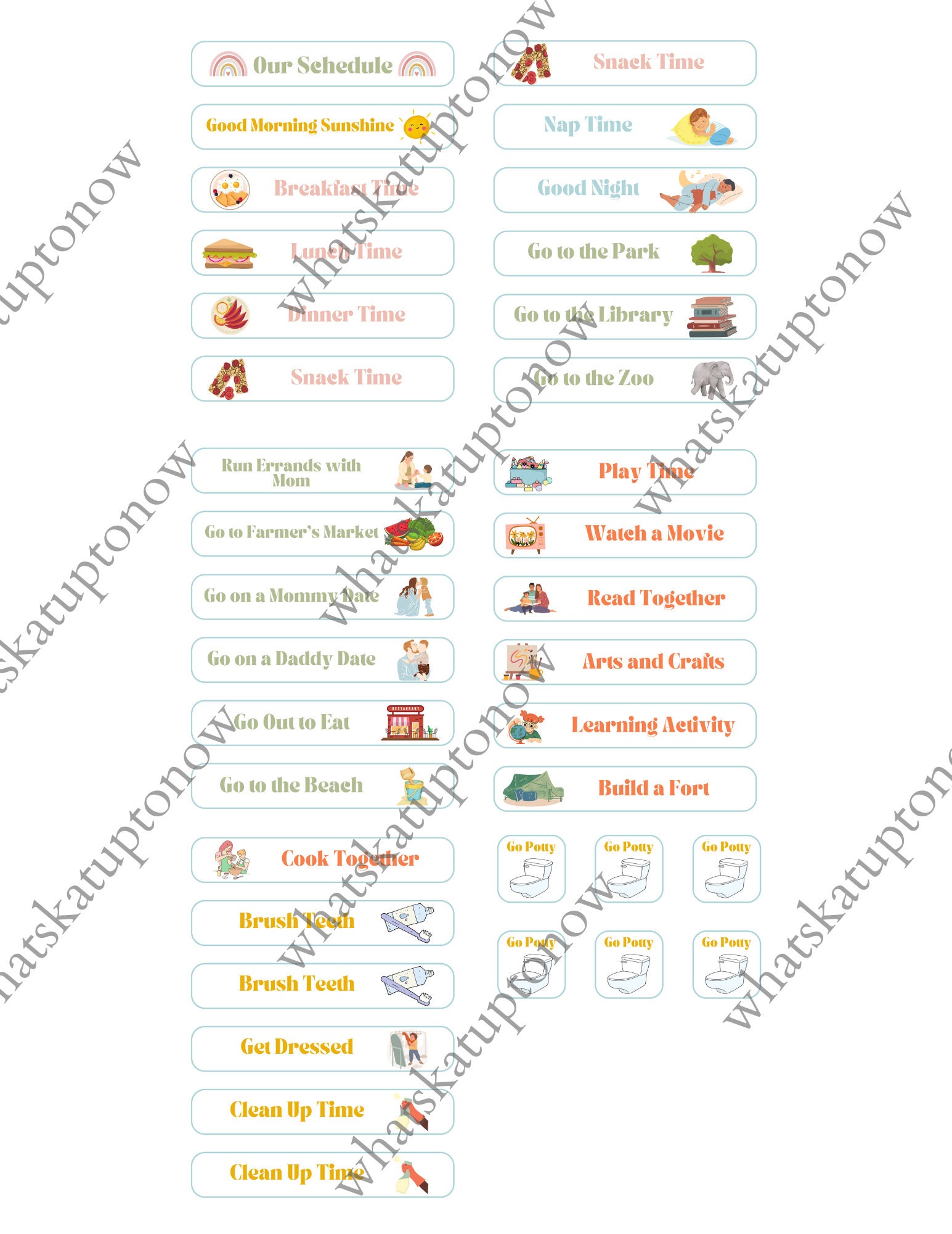 Printable Routine Cards for Toddler Preschool - Etsy