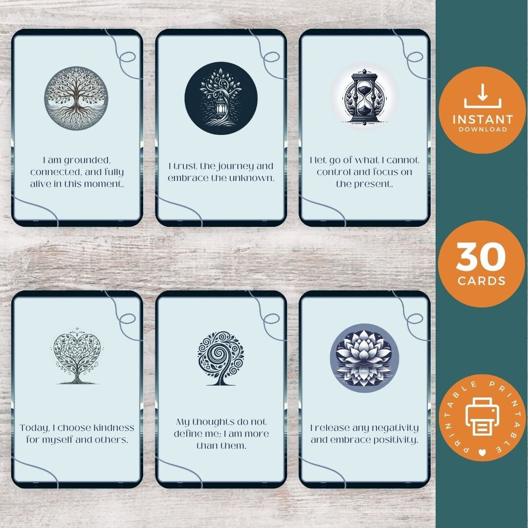 Mindfulness Affirmation Cards Printable Affirmation Cards Mindfulness ...