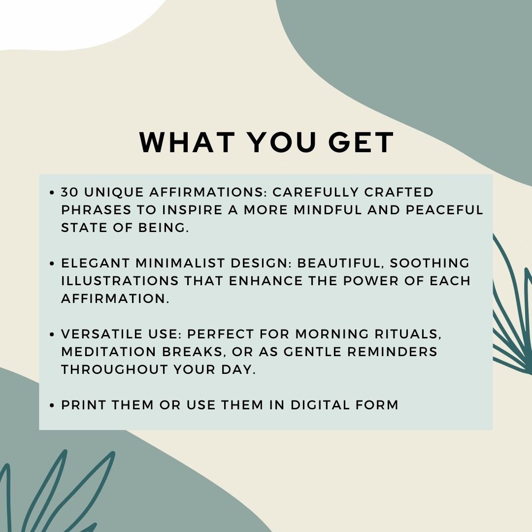 Mindfulness Affirmation Cards | Printable Affirmation Cards ...