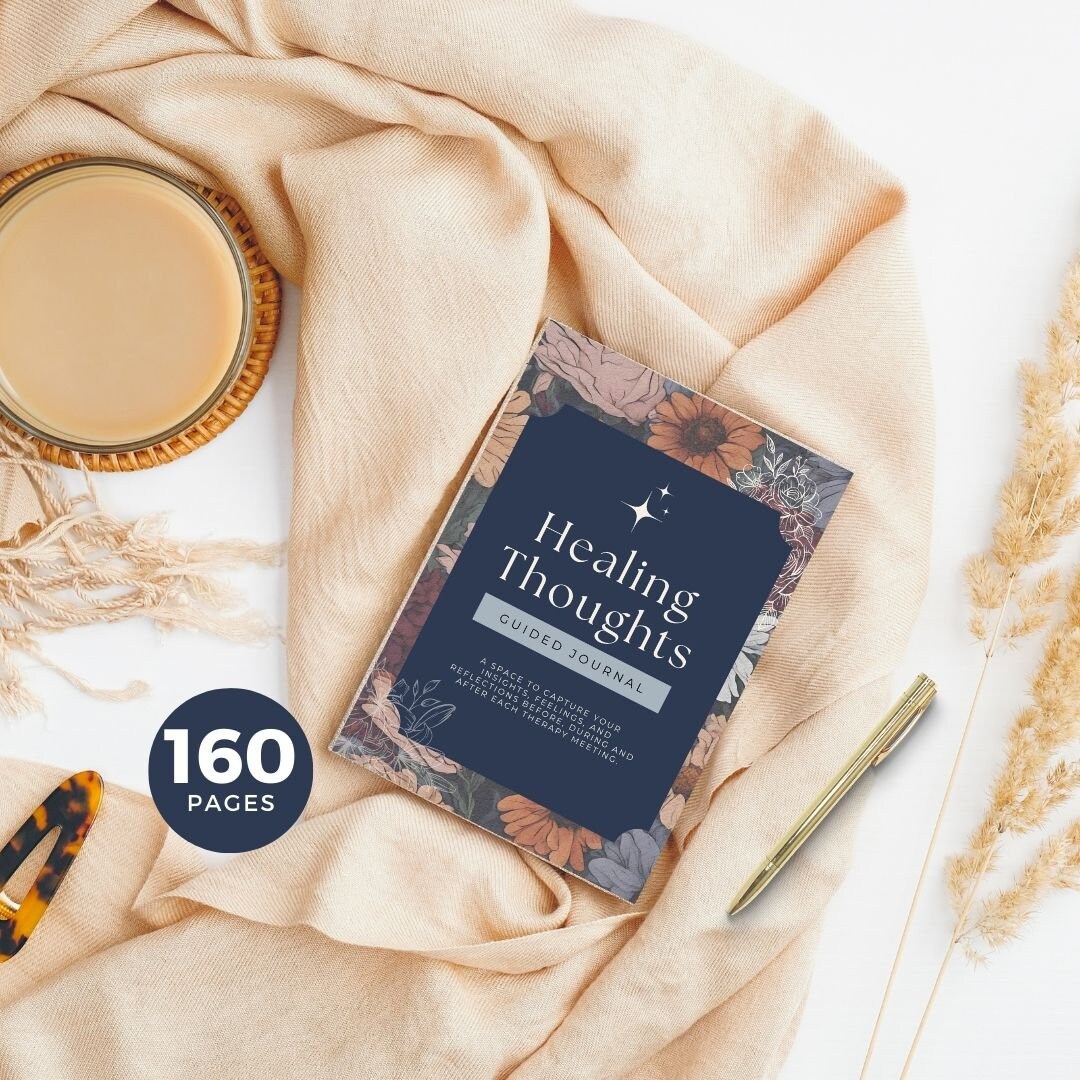 Therapy Journal Healing Thoughts Guided Journal Floral Cover Recovery ...