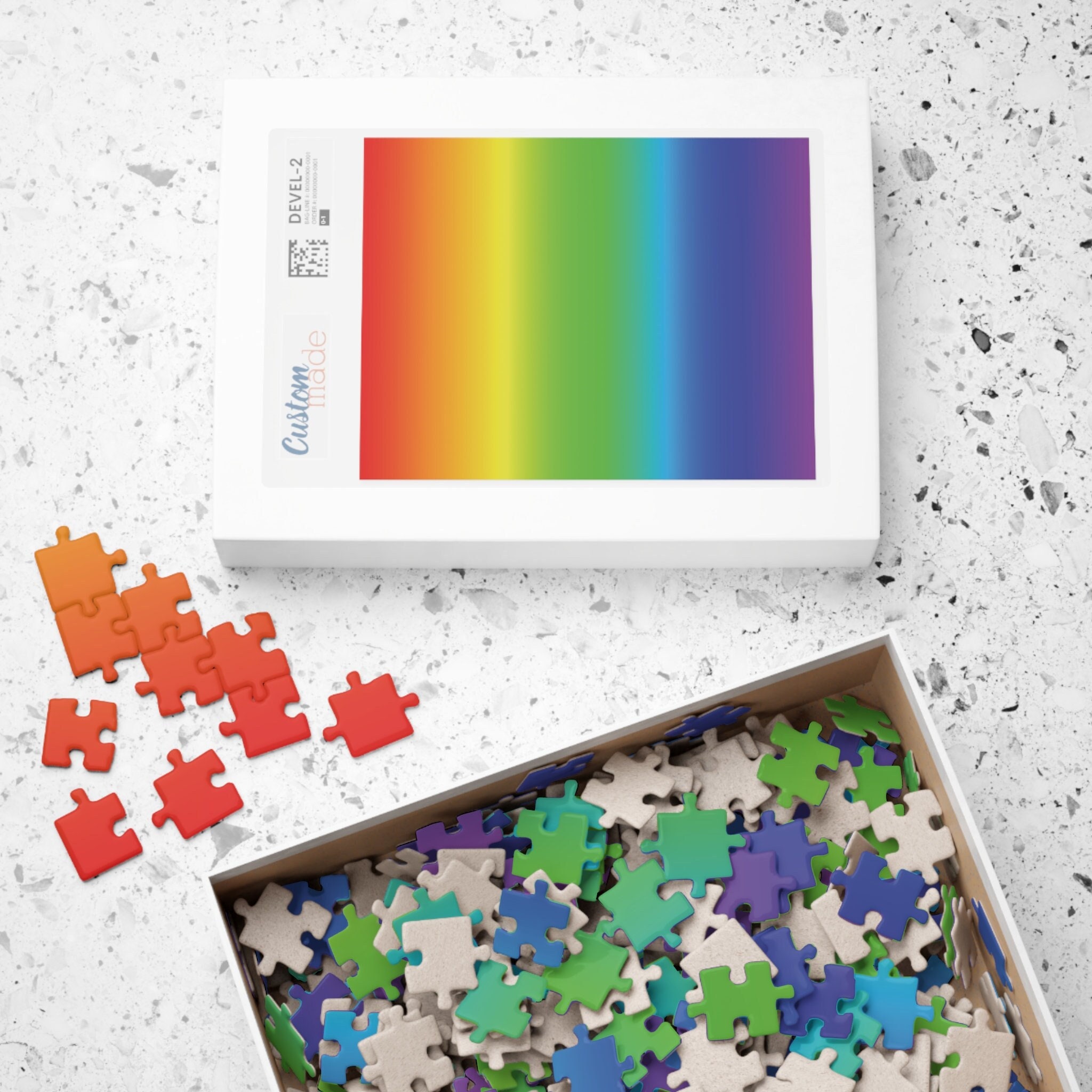 1000+ Piece Gradient Rainbow Puzzle, Family Fun Puzzle, Puzzle Lovers ...