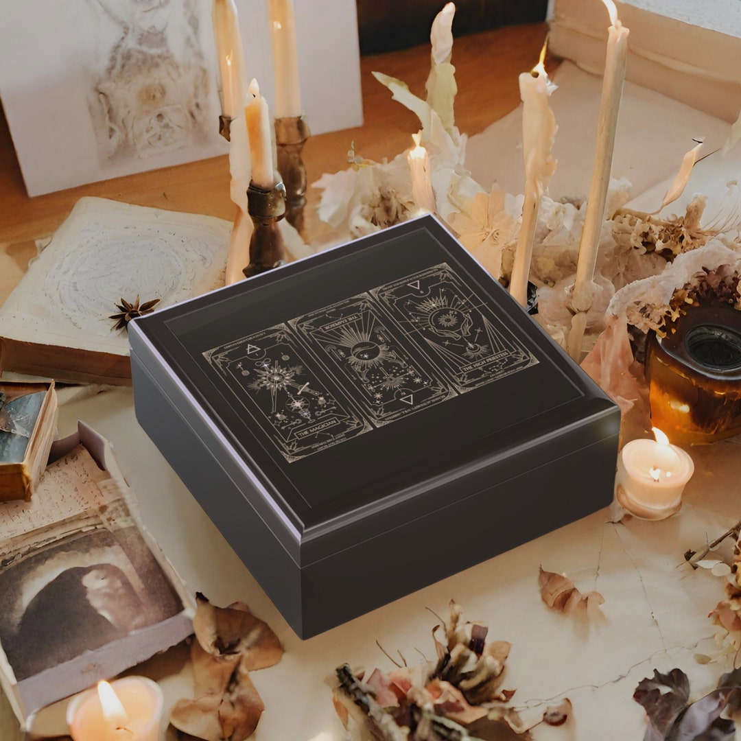 Custom Tarot Reading Card Box, Tarot Reading Holder, Wooden ...