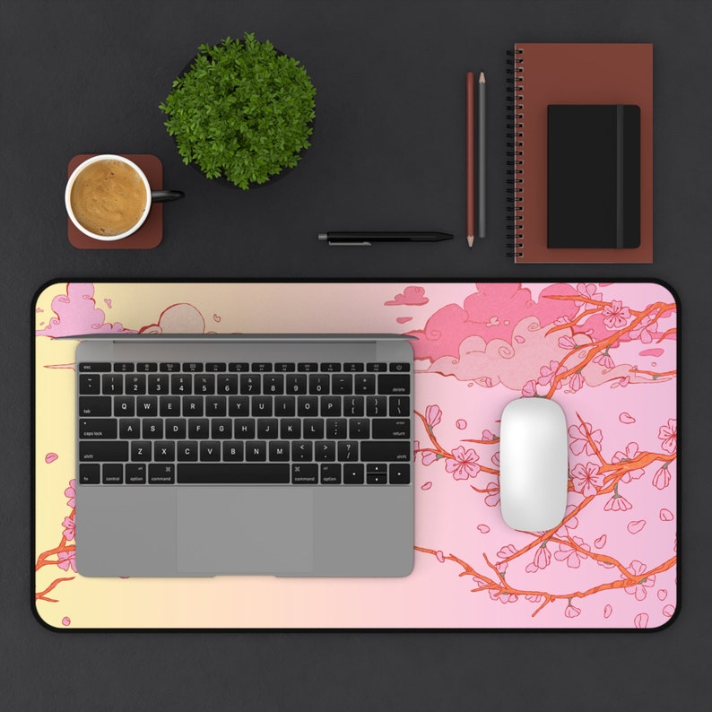 Cherry Blossom Gaming Desk Mat E-girl Gaming Mouse Pad Cute - Etsy