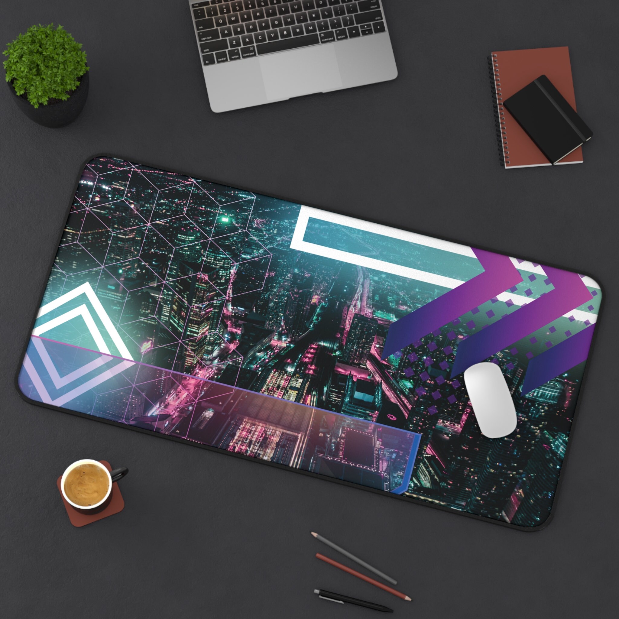 Neon City Gaming Desk Mat, E-boy E-girl Gaming Mouse Pad, Cute Office ...