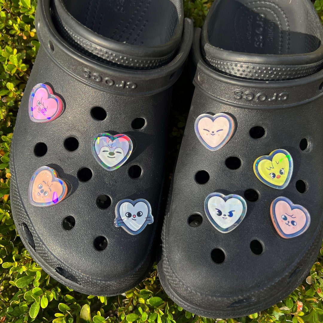 SKZOO Heart Holographic Shoe Charms SKZ Stray K Kpop - Etsy