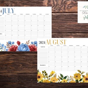 Lined 2024 Dated Printable Calendars, Instant Digital Download ...