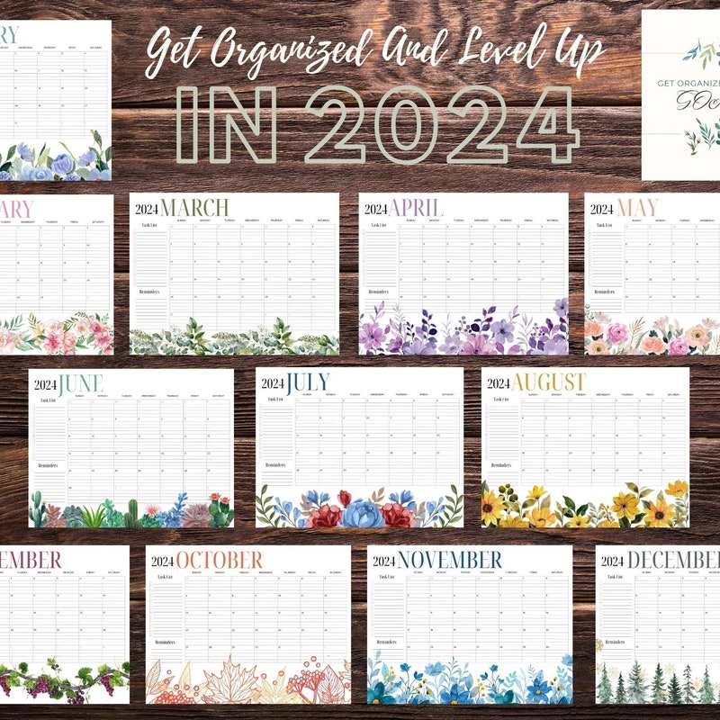 Colorful Calendar - Etsy