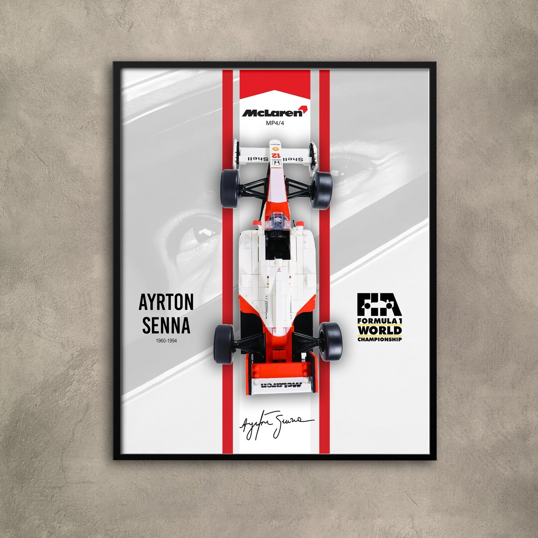 Wall Poster for F1 Mclaren MP4/4 Ayrton Senna Car Background for Lego ...