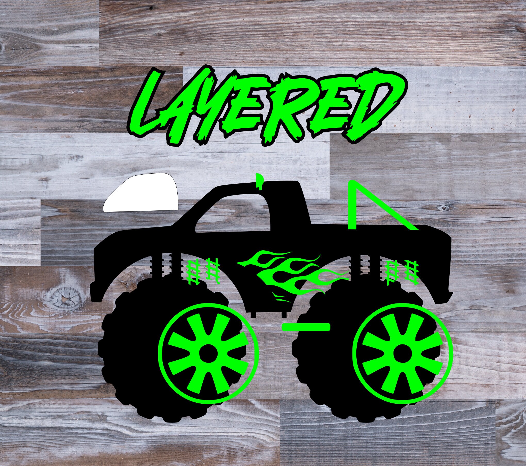 Monster Truck Svg Layered Monster Truck Svg Monster Truck - Etsy