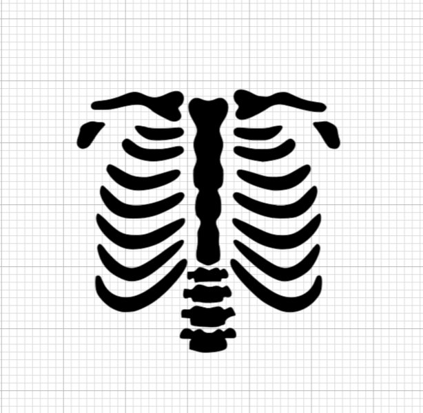 Skeleton Rib Cage SVG Custom Designs Wording Welcome Silhouette Cricut ...