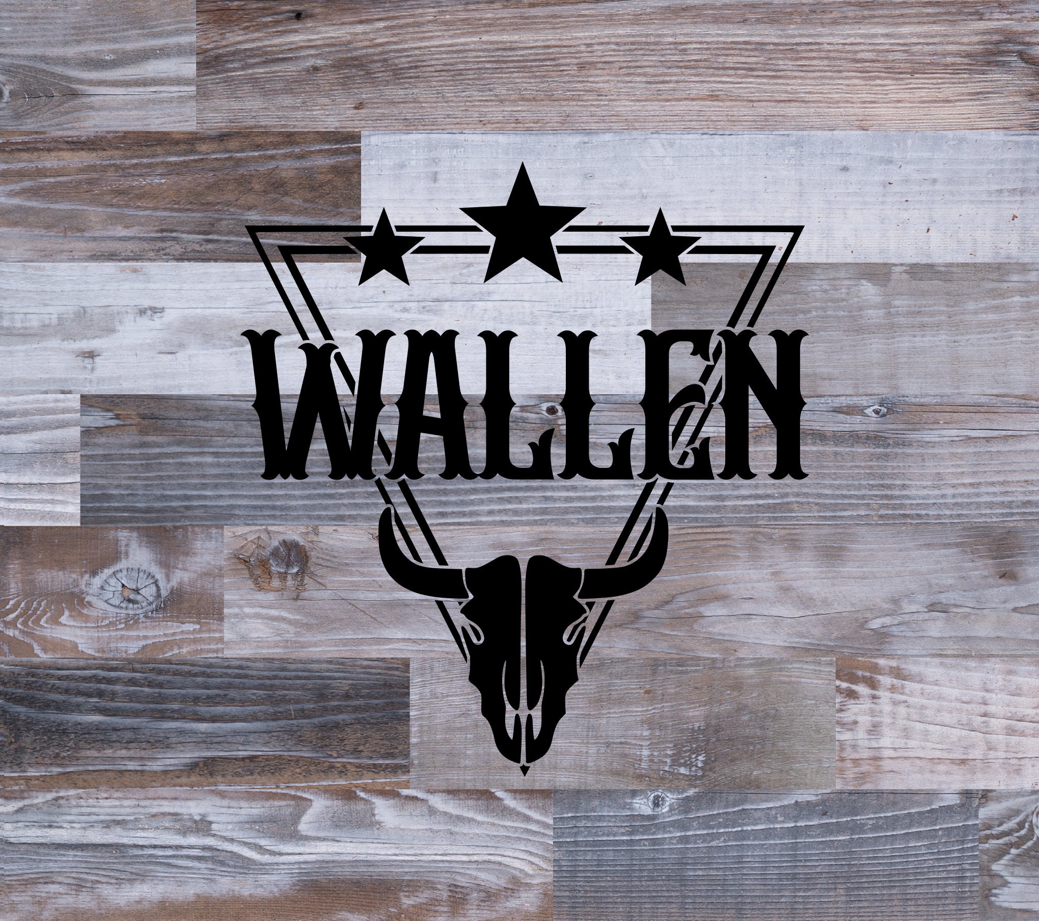 Retro Wallen Bull Skull PNG, Wallen Bull Skull Distressed PNG Digital ...