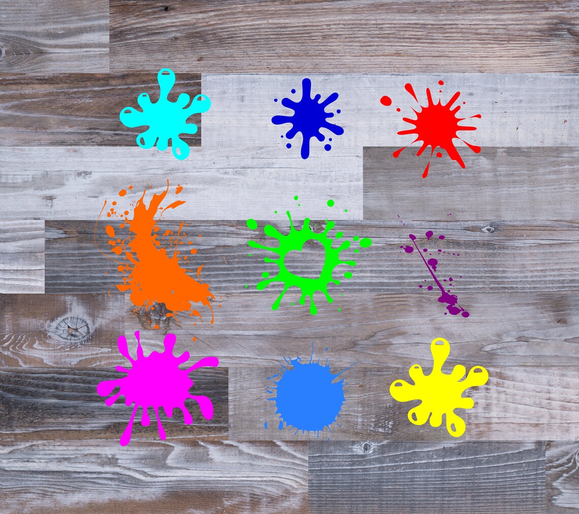 Paint Splatter SVG Bundle Paint Splats Svg Paint Svg - Etsy