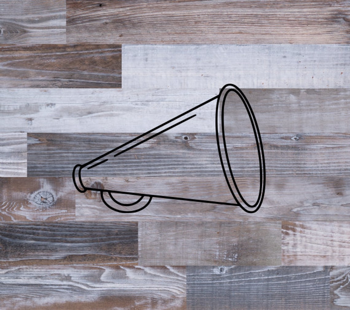 Megaphone SVG Files | Cheerleader SVG Cut Files | Cheer Clip Art Vector ...