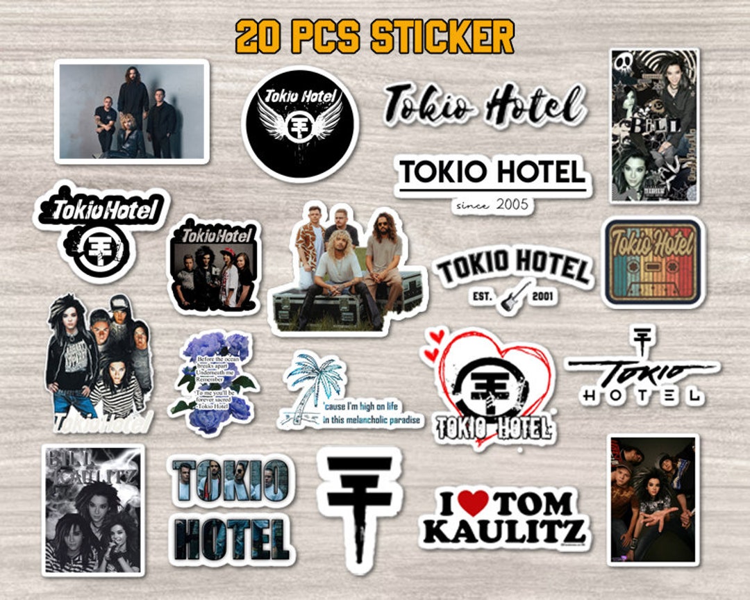 20pcs Tokio Hotel Band Stickers Tom Kaulitz Stickers Retro Music Stickers Waterproof Stickers ...