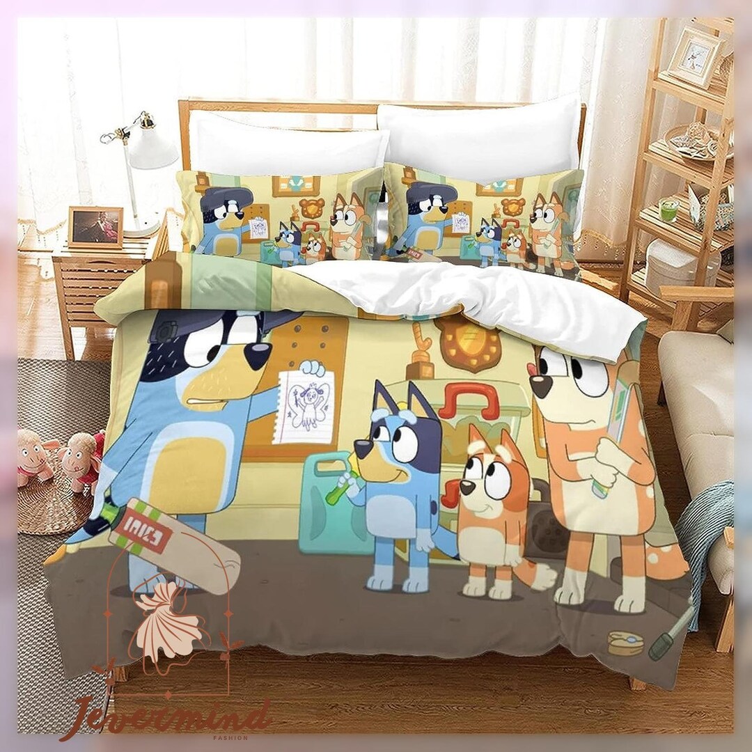 Blu.ey Bedding Set Cartoon Bedding Set Blu.ey Family Bed - Etsy