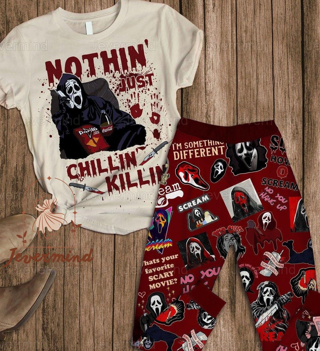 Halloween Ghostface Shirt Ghostface Pajamas Set Scream - Etsy UK